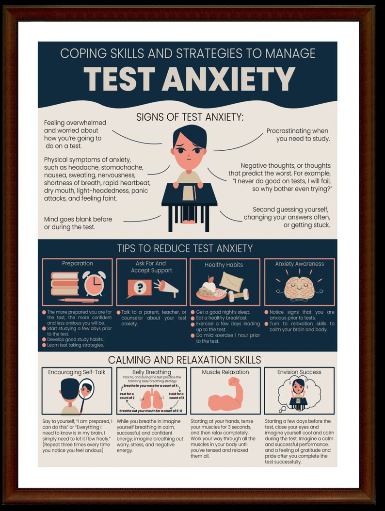 Test Anxiety Coping Skills Strategies to Manage Reduce Test - Etsy