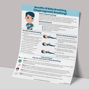 Benefits of Belly Breathing Printable Therapy Poster, Mindful Breathing ...