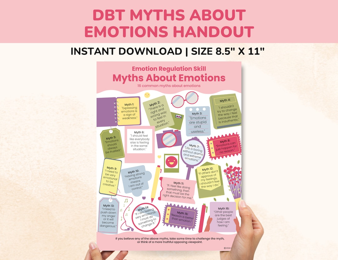 DBT Myths About Emotions Handout - Interpersonal Effectiveness Skills ...