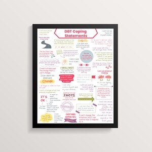 DBT Coping Statements Affirmations Quotes Printable Poster - Etsy UK