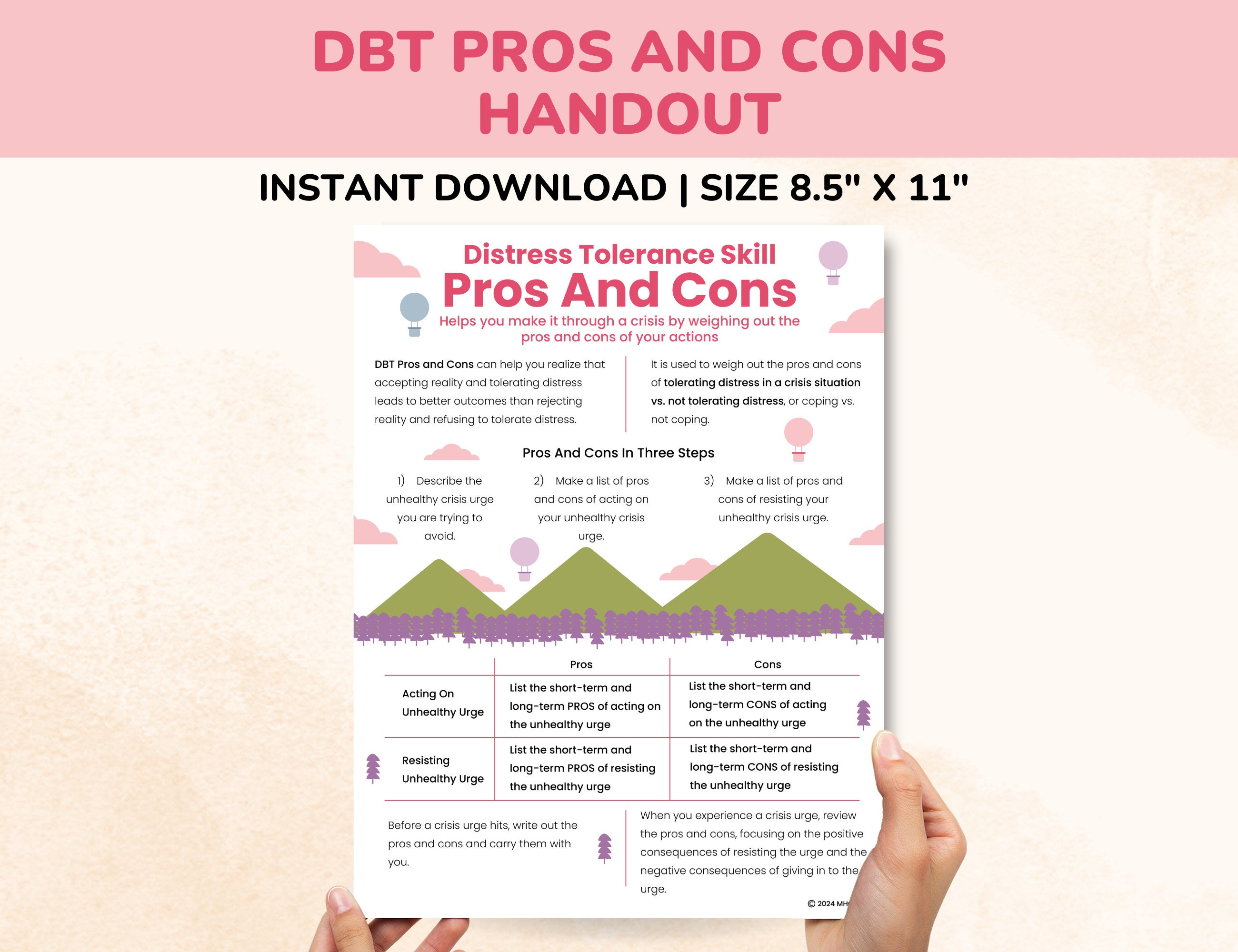 Dbt Pros And Cons Consequences Of Urges DBT Worksheet & Example | Free