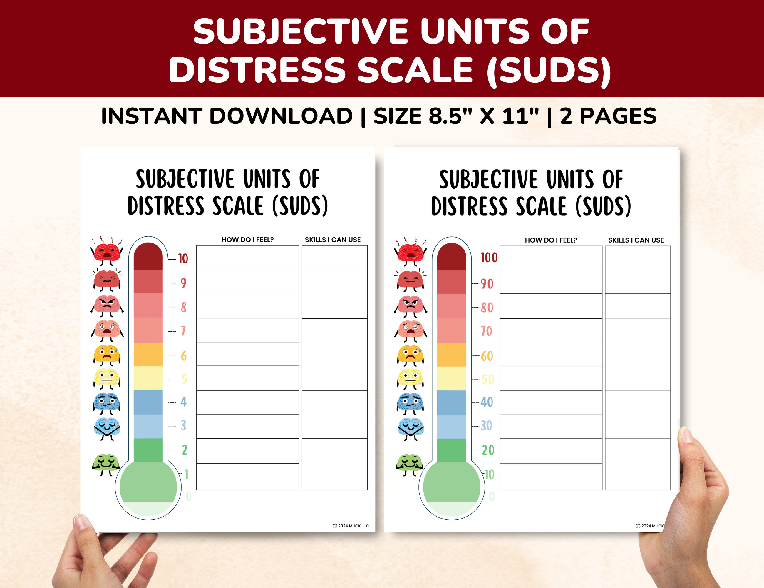 Subjective Units of Distress Scale Worksheet-suds Rating Scale ...