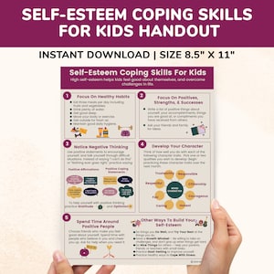 Self-esteem Coping Skills for Kids & Teens Bundle-self Confidence ...