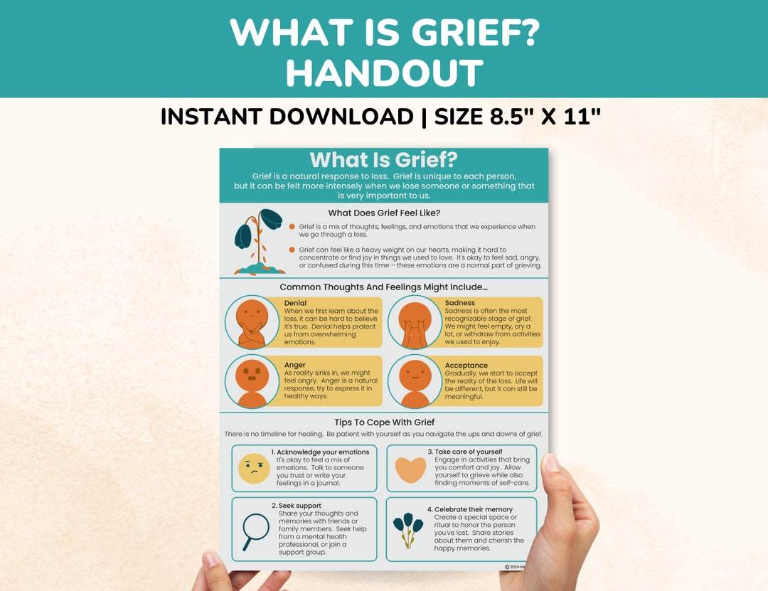 What is Grief With Coping Skills Therapy Handout-kids-teens-adults ...