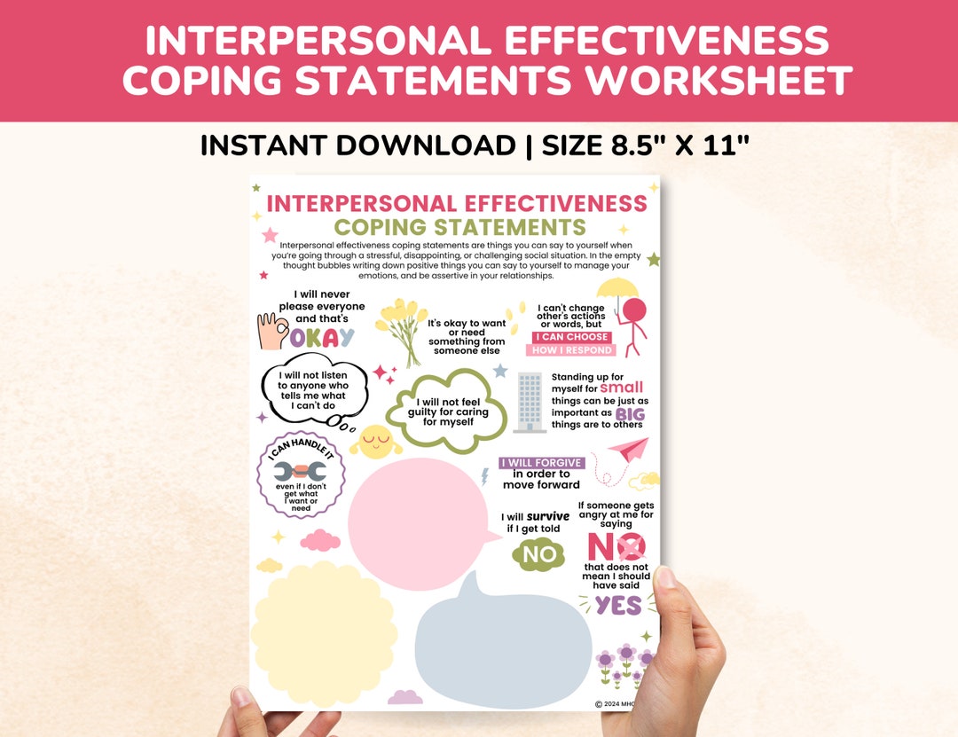 Interpersonal Effectiveness Coping Statements Quotes-positive ...