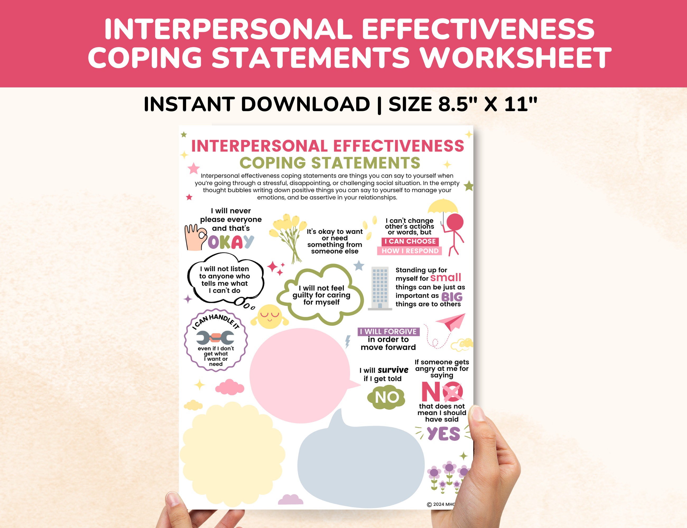 Interpersonal Effectiveness Coping Statements Quotes-positive ...