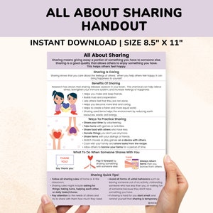 Sharing Social Skills Printable Poster Kids Teens-school Counseling ...