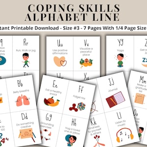 Coping Skills Alphabet Line Printable Posters for Classroom - Etsy