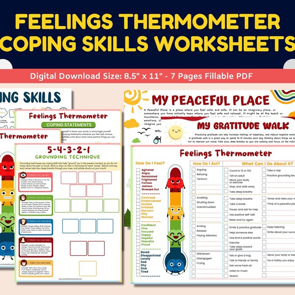 Feelings and Coping Skills - Etsy