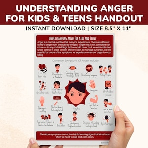 Anger Management Coping Skills Printable Poster Bundle for Kids & Teens ...