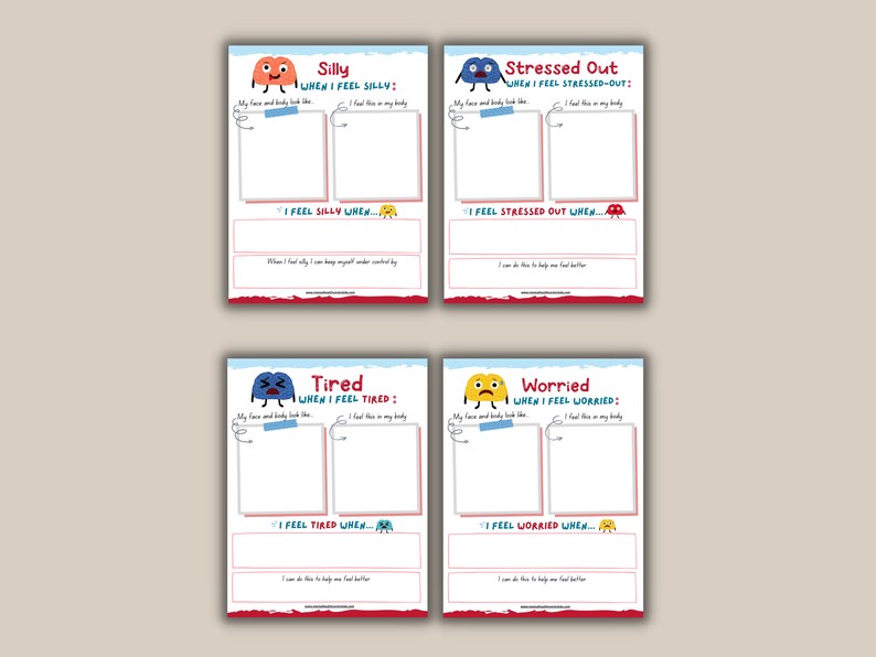 Feelings/emotions Worksheets for Kids 28 Pg Identifying Feelings ...