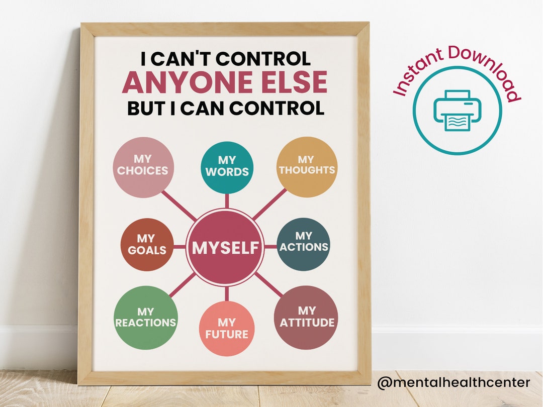 What I Can Control-trauma Anxiety Therapy Poster-i Can't Control Anyone ...