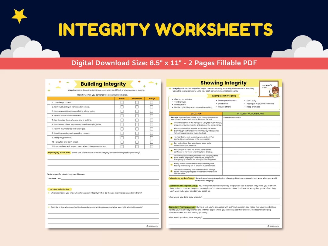 Integrity Worksheets Character Education Kids-teens-students-social ...