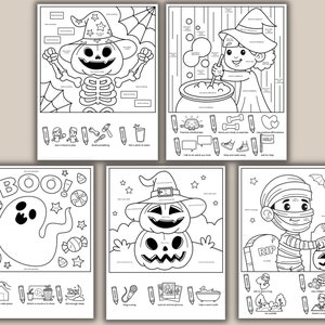 Halloween Color by Coping Skills Coloring Pages Book Printable - Etsy