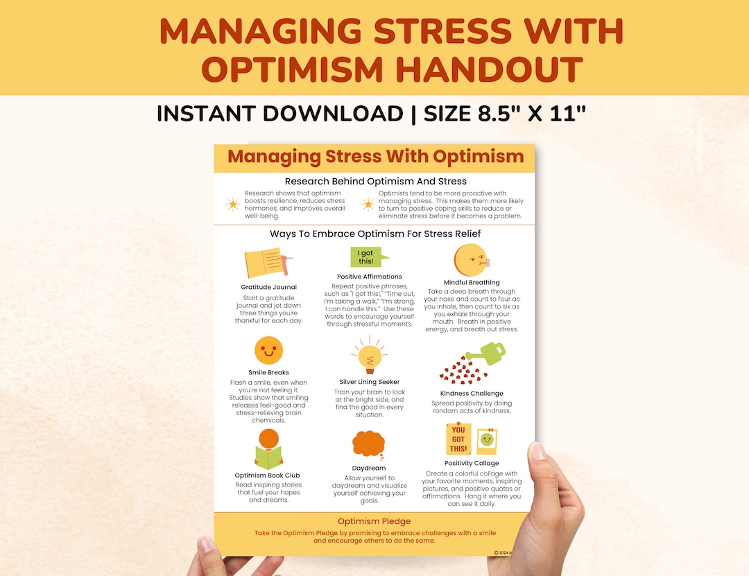 Stress Relief With Optimism Pdf-kids-teens-adult-stress Management ...