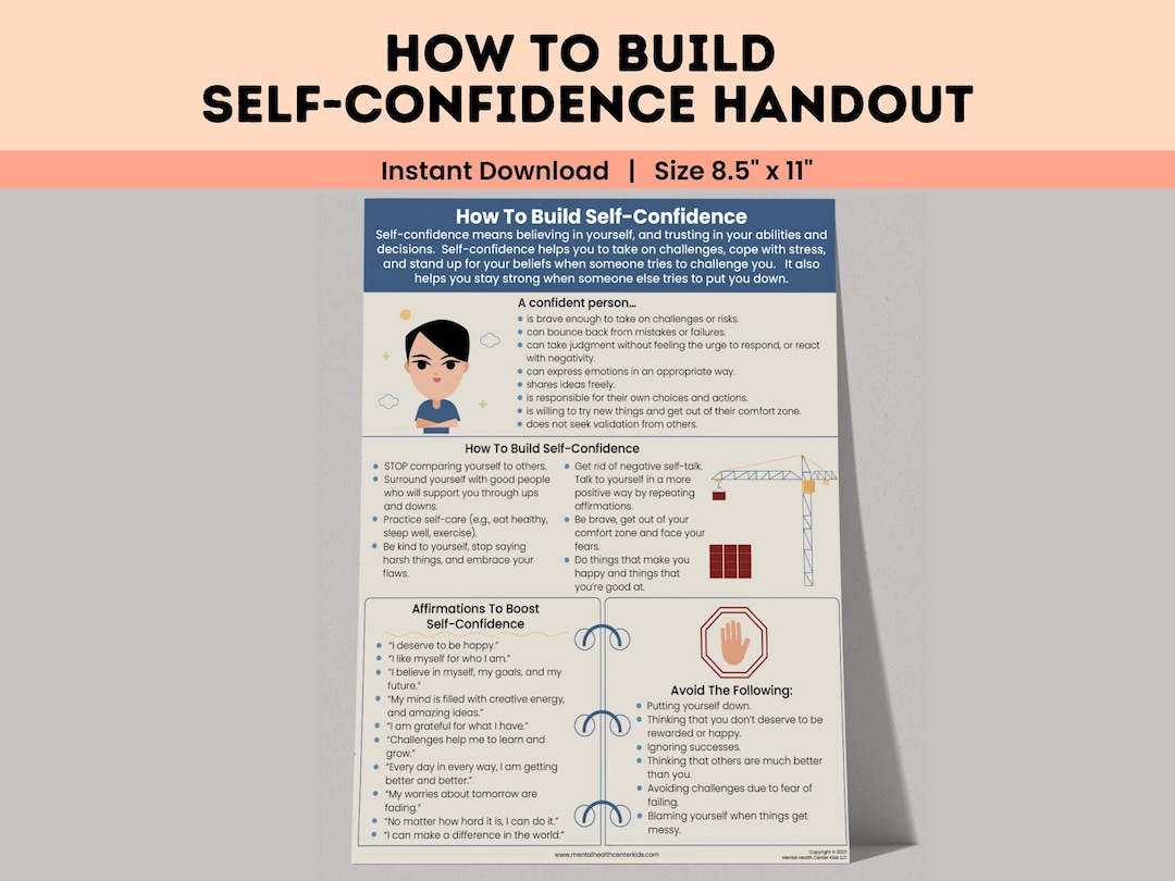 Self Confidence Poster for Kids Teens Self Esteem Printable - Etsy