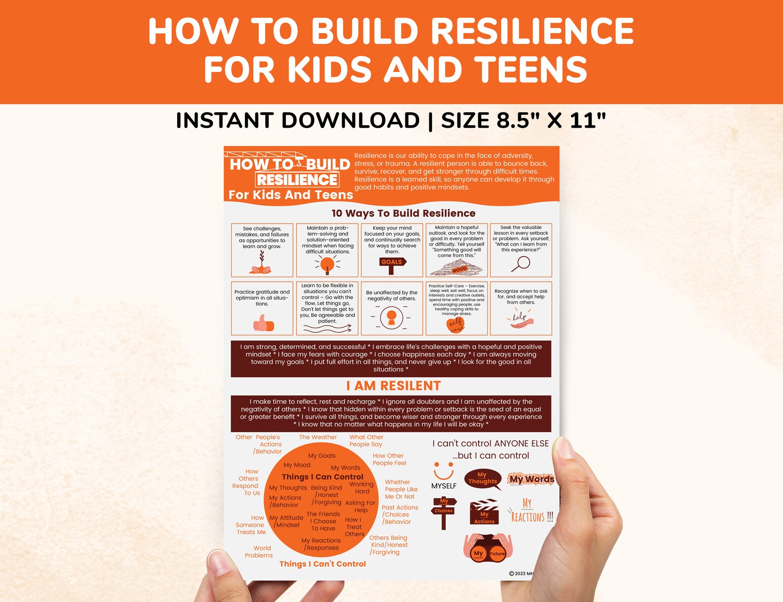 PTSD Trauma Coping Skills Printable Handouts Bundle for Kids-teens ...