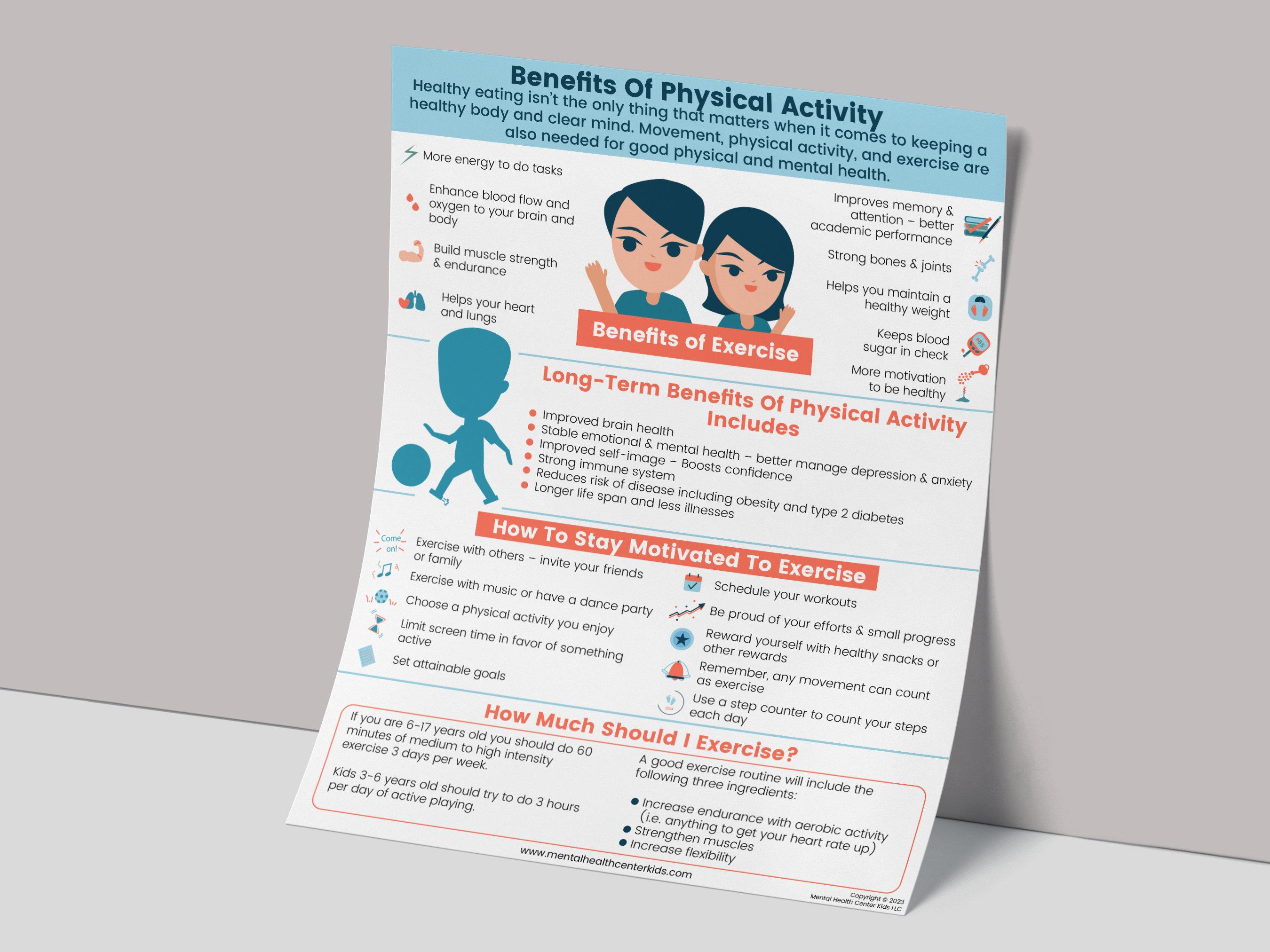 Benefits of Physical Activity Printable Therapy Handout - Etsy Ireland