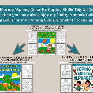 Spring Coloring Pages for Kids-color by Coping Skills Coloring Book ...
