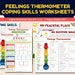 Feelings Thermometer Chart With Coping Skills - Emotions Poster Kids ...