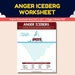 Anger Iceberg Fillable Worksheet Anger Management for Kids Teens Young ...