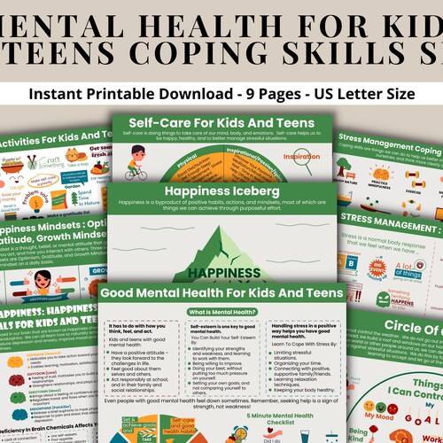 Stress Relief Printable Poster-101 STRESS RELIEVERS for Kids & | Etsy