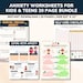Anxiety Worksheets 20 Pg Printable Bundle for Kids & Teens-child ...