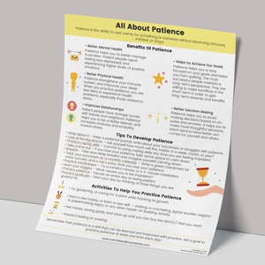 Patience Printable Poster PDF Character Education for Kids Teens ...