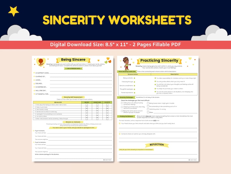Sincerity Worksheets Character Education Kids-teens-social Emotional ...
