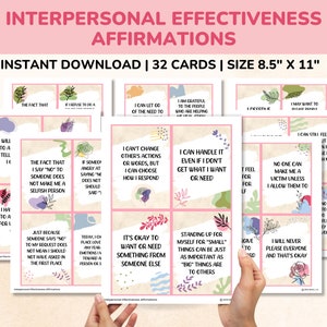 DBT Affirmation Cards-168 Positive Affirmations for Self-esteem ...