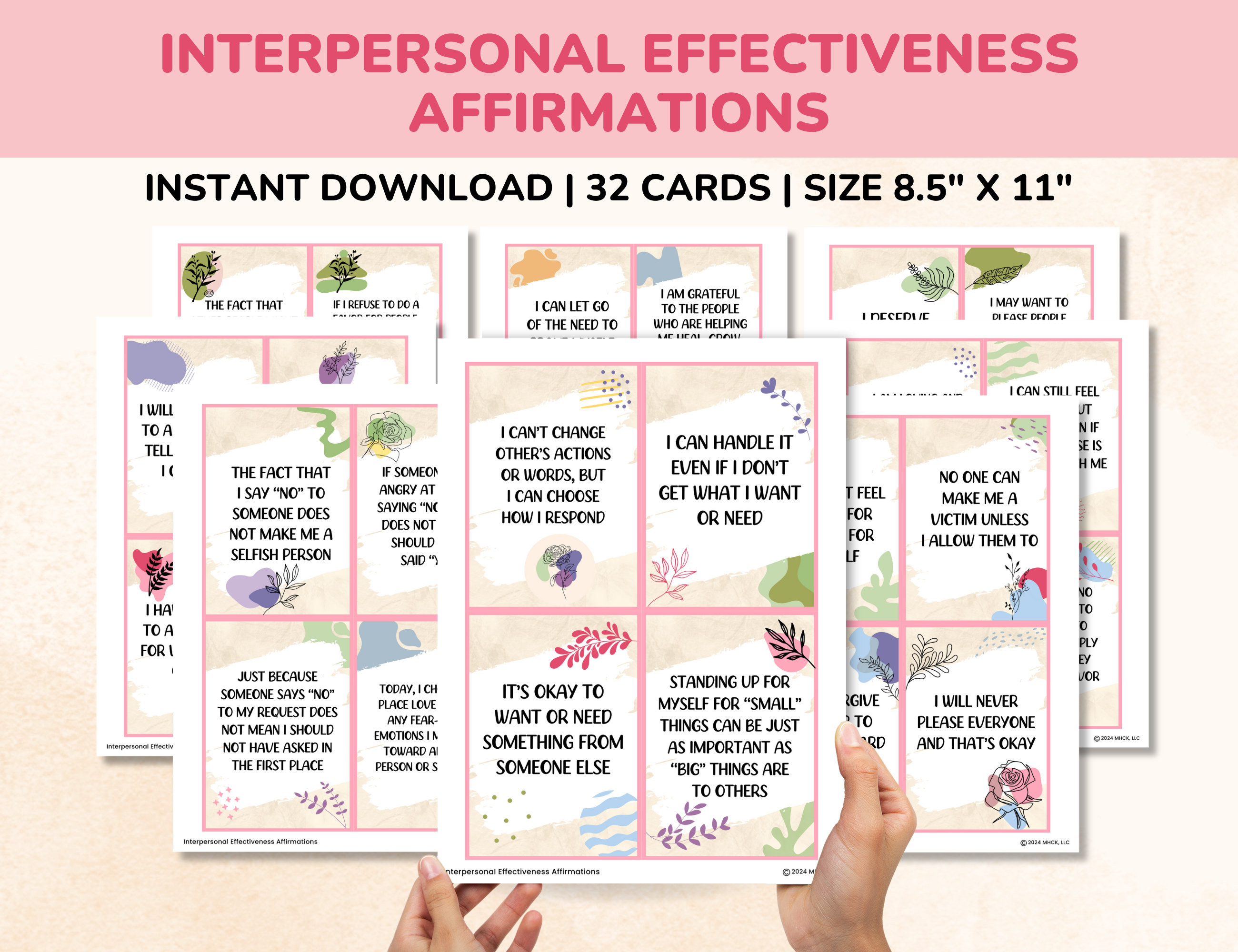 DBT Affirmation Cards-168 Positive Affirmations for Self-esteem ...