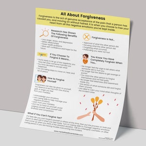 Forgiveness Character Education for Kids Teens Coping Skills Character ...