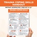 PTSD Trauma Coping Skills Printable Handouts Bundle for Kids-teens ...