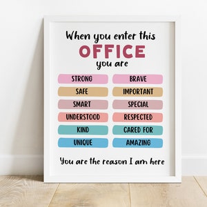 Therapy Office Sign-child Therapy Office Decor-mental Health Print ...