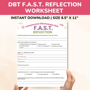 DBT FAST Skill Worksheet 2-page Fillable Pdf-interpersonal ...