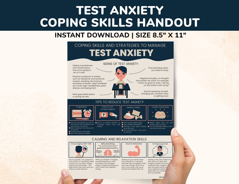 Test Anxiety Coping Skills Strategies to Manage Reduce Test Anxiety ...