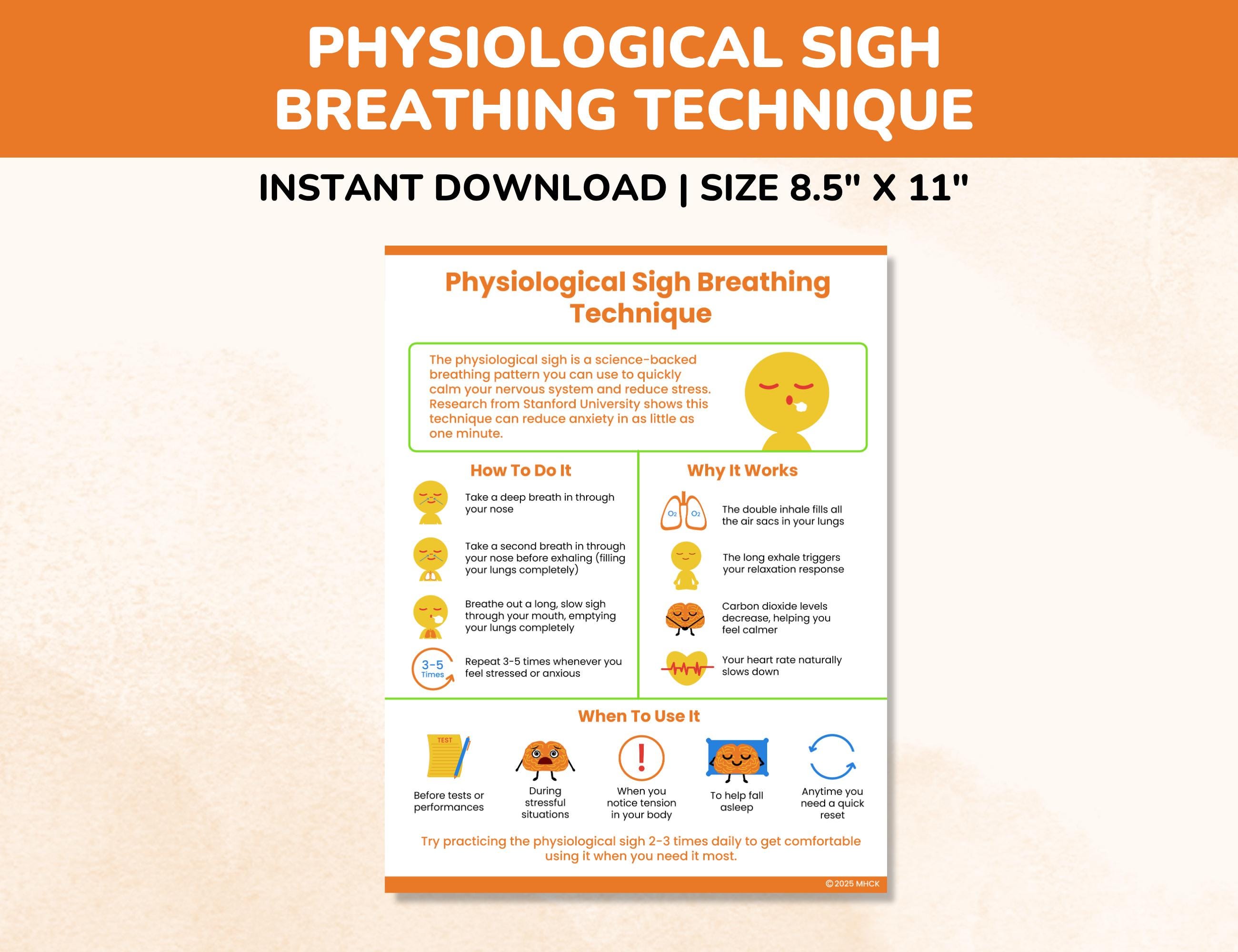 Physiological Sigh Breathing Technique-coping Skills for Kids Teens ...