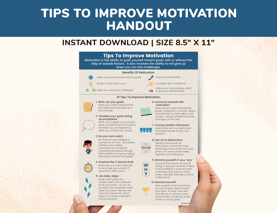 Self Motivation Printable Poster for Kids Teens, School Counseling ...