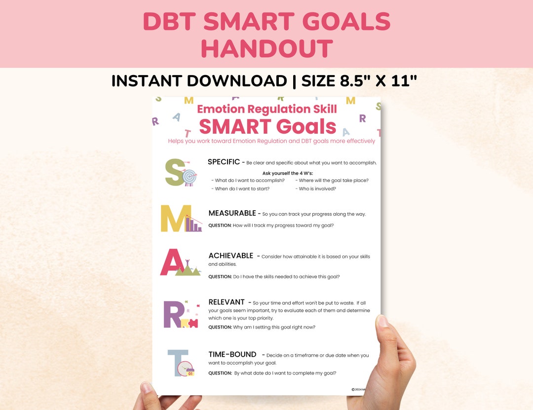 DBT SMART Goals Handout - Etsy