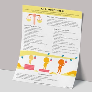 Fairness Character Education for Kids Teens, Counseling Worksheets ...