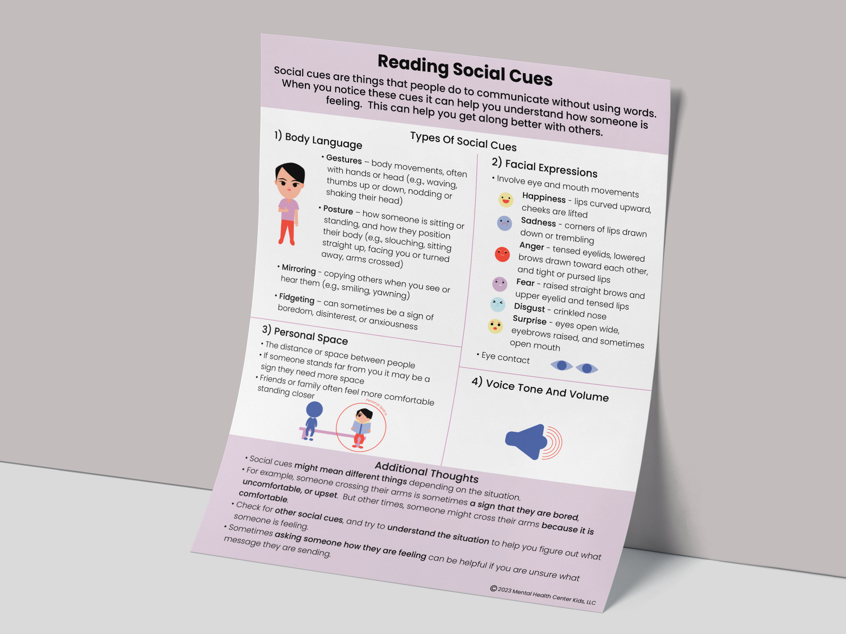Reading Social Cues Social Skills Poster Kids Teens-school Counseling ...