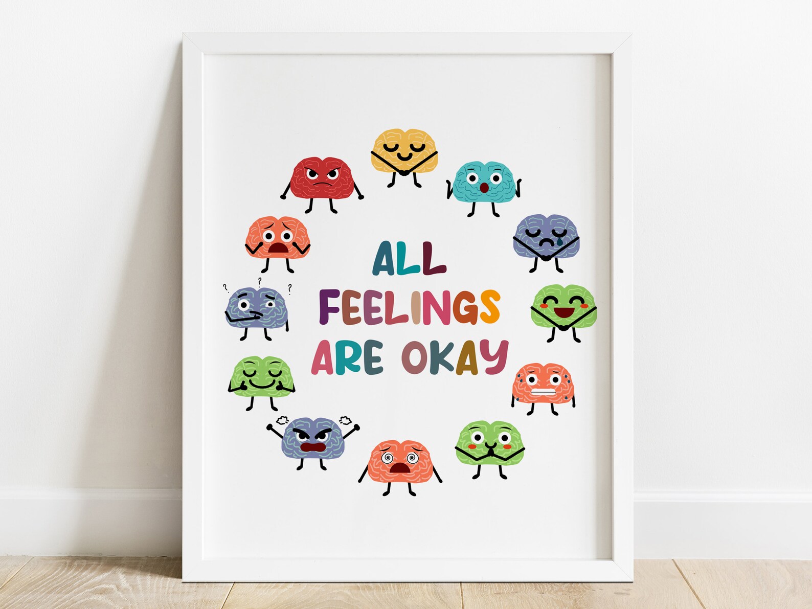 All Feelings Are Okay-feelings Wheel Digital Print Feelings Chart for ...