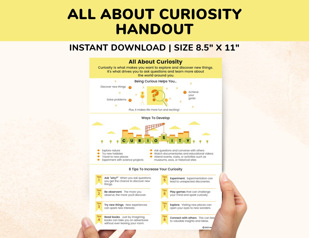 Curiosity Printable Character Trait Education for Kids Teens-therapy ...