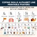Coping Skills Alphabet Line Printable Posters for Classroom, Children's ...
