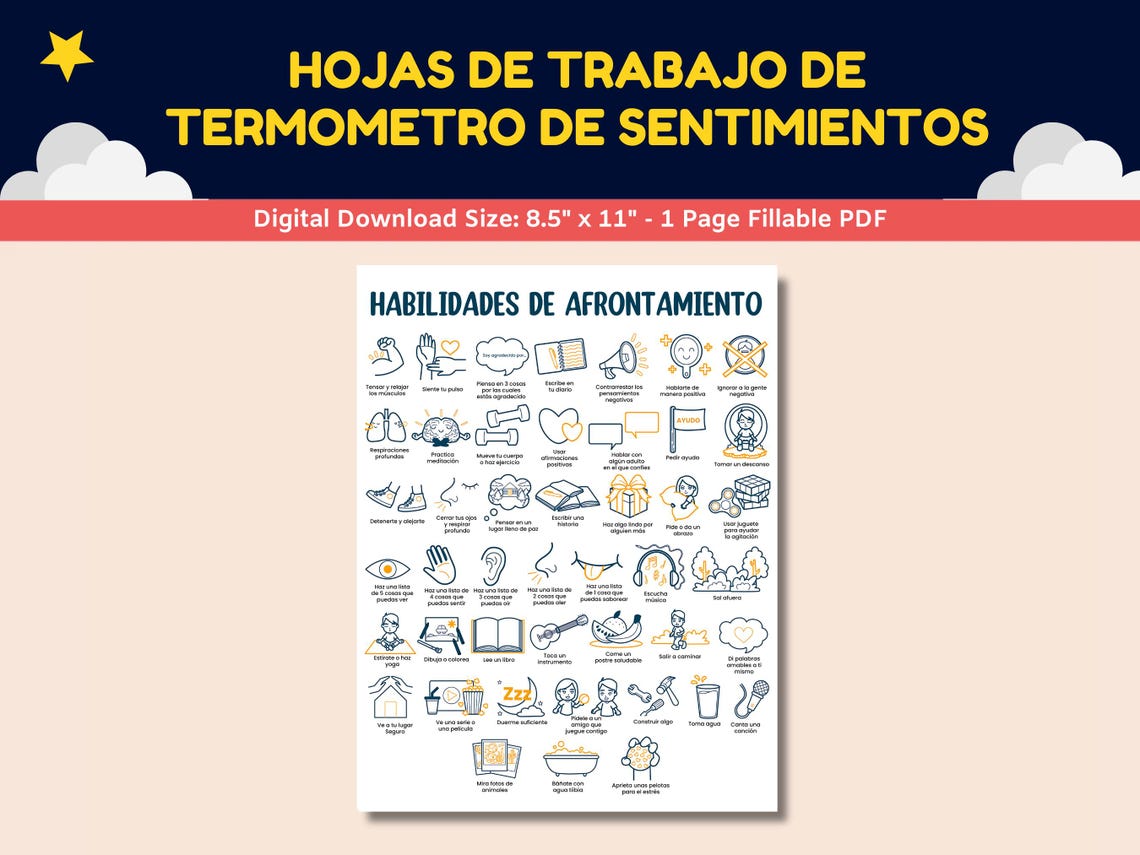 Spanish Feelings/emotions Worksheet for Kids-teens - Hojas De Trabajo ...