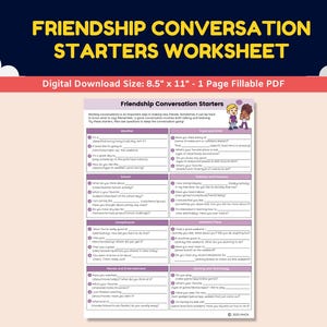 Making Friends Social Skills Worksheets for Kids-teens-students ...