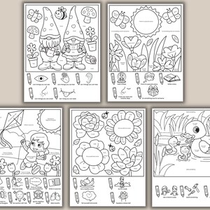 Spring Coloring Pages for Kids-color by Coping Skills Coloring | Etsy