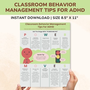 ADHD Classroom Behavioral Management Techniques Printable Handout for ...