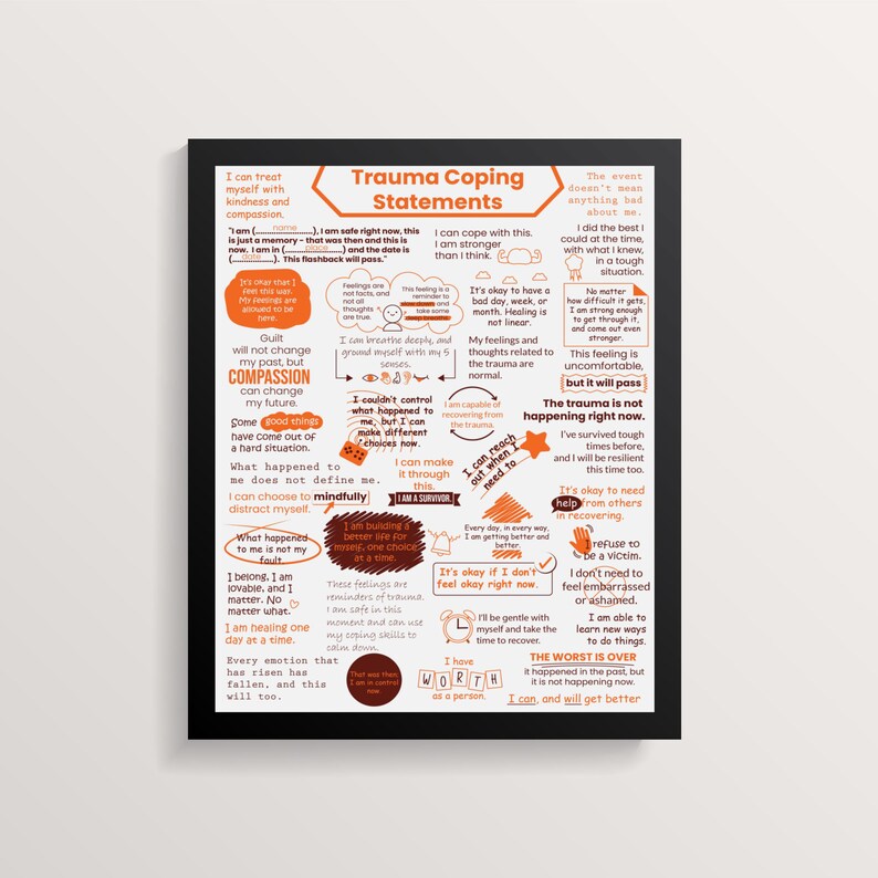 Trauma Coping Statements Positive Affirmations Kids Teens | Etsy