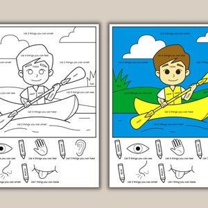 Summer Coloring Pages for Kids-color by Coping Skills Coloring - Etsy